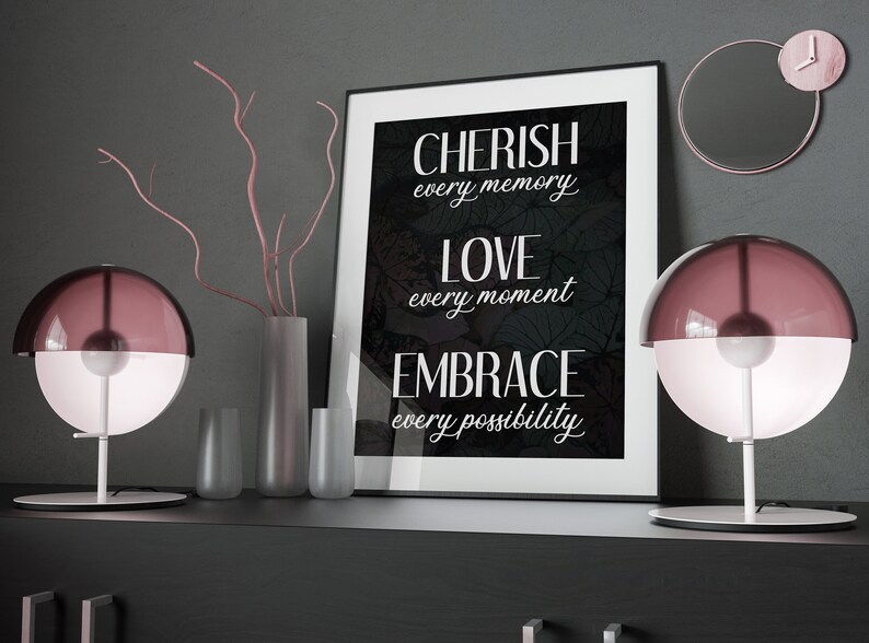 Printable Life Quote: Cherish Every Memory Love Every Moment - Etsy