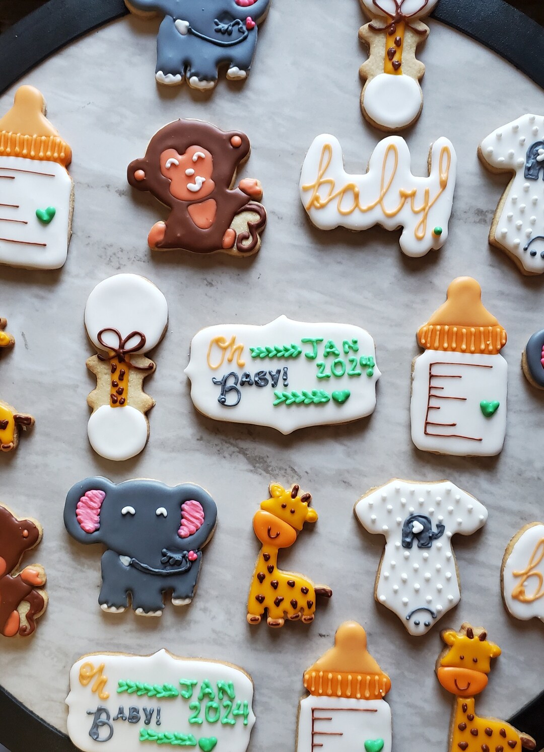 Baby Shower Jungle Cookies-6 Cookies- GLUTEN FREE AVAILABLE - Etsy