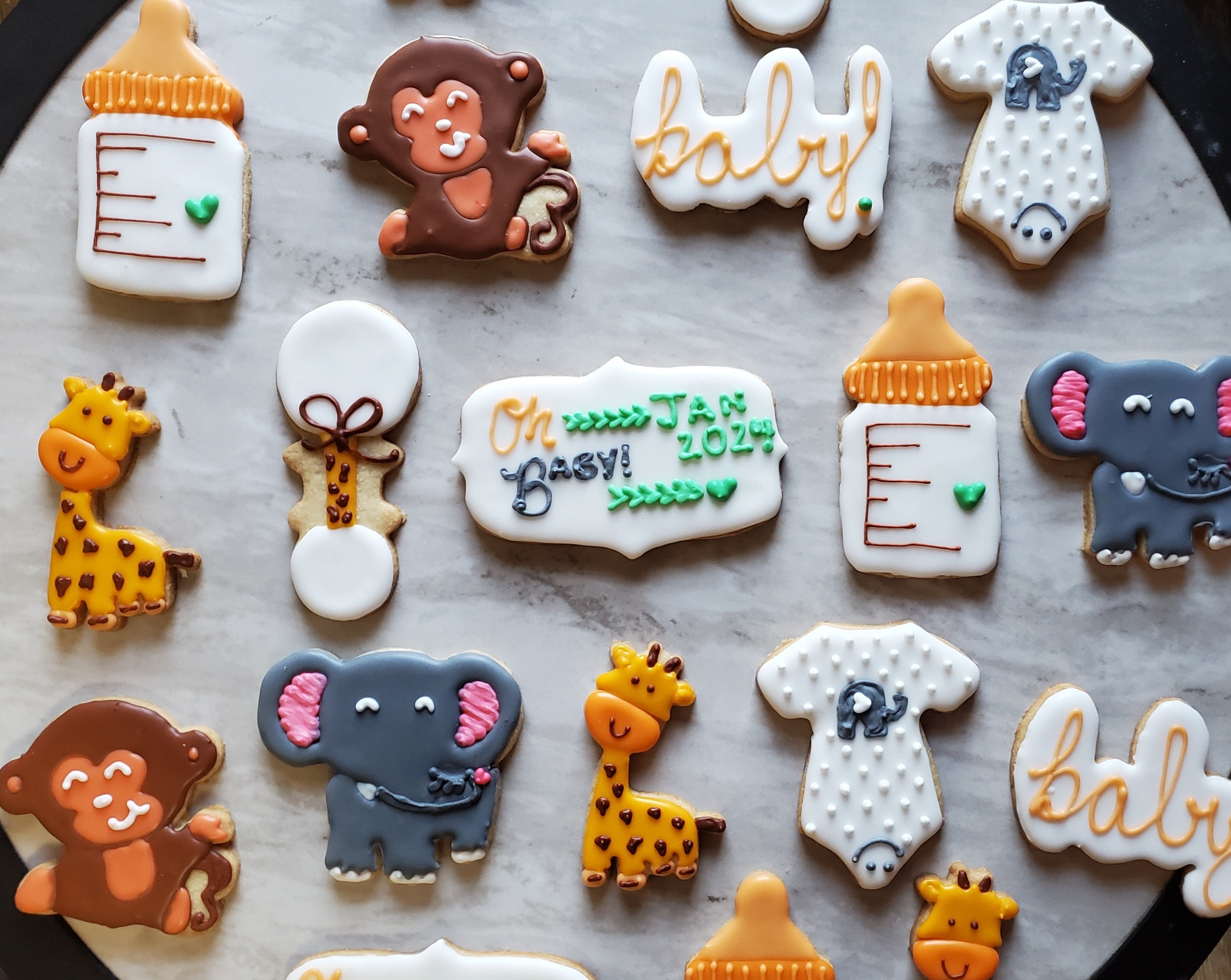 Baby Shower Jungle Cookies-6 Cookies GLUTEN FREE AVAILABLE - Etsy