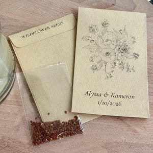 Wildflower Seed Packet Wedding Favors – Personalized Custom Flower Seed ...