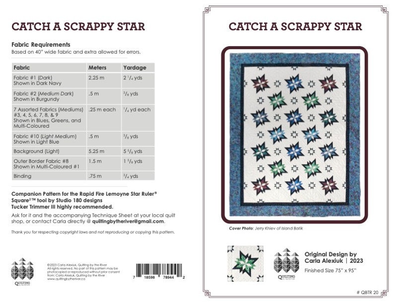 Catch a Scrappy Star Quilt Pattern - Etsy