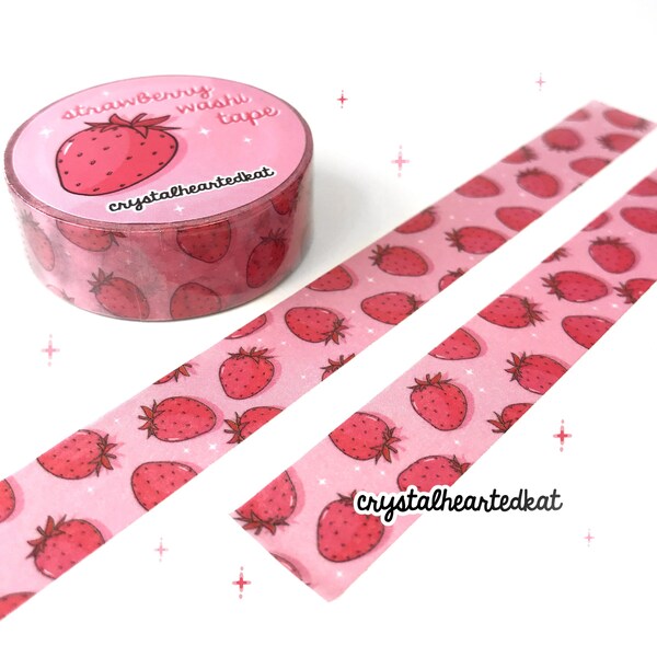 Strawberry Washi Tape - Etsy