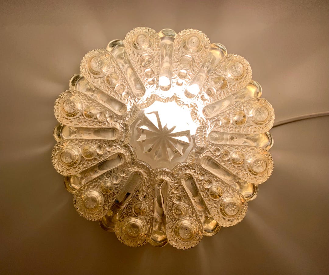 Vintage Amber Bubble Glass Wall Lamp by RZB, Germany, 1960s - Etsy