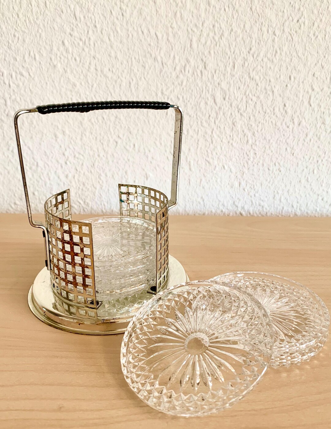 Vintage K&H Echt Kristall Coaster Set, Germany, 1950s - Etsy