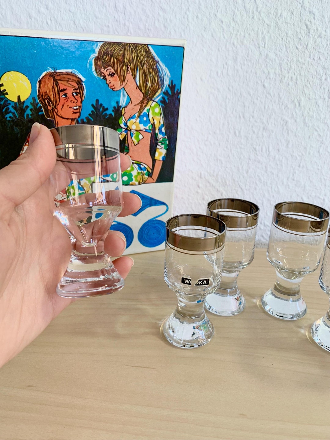 Ingrid Hutte Set of 6 Shot Glasses - West Germany Schnapps Glasses With ...