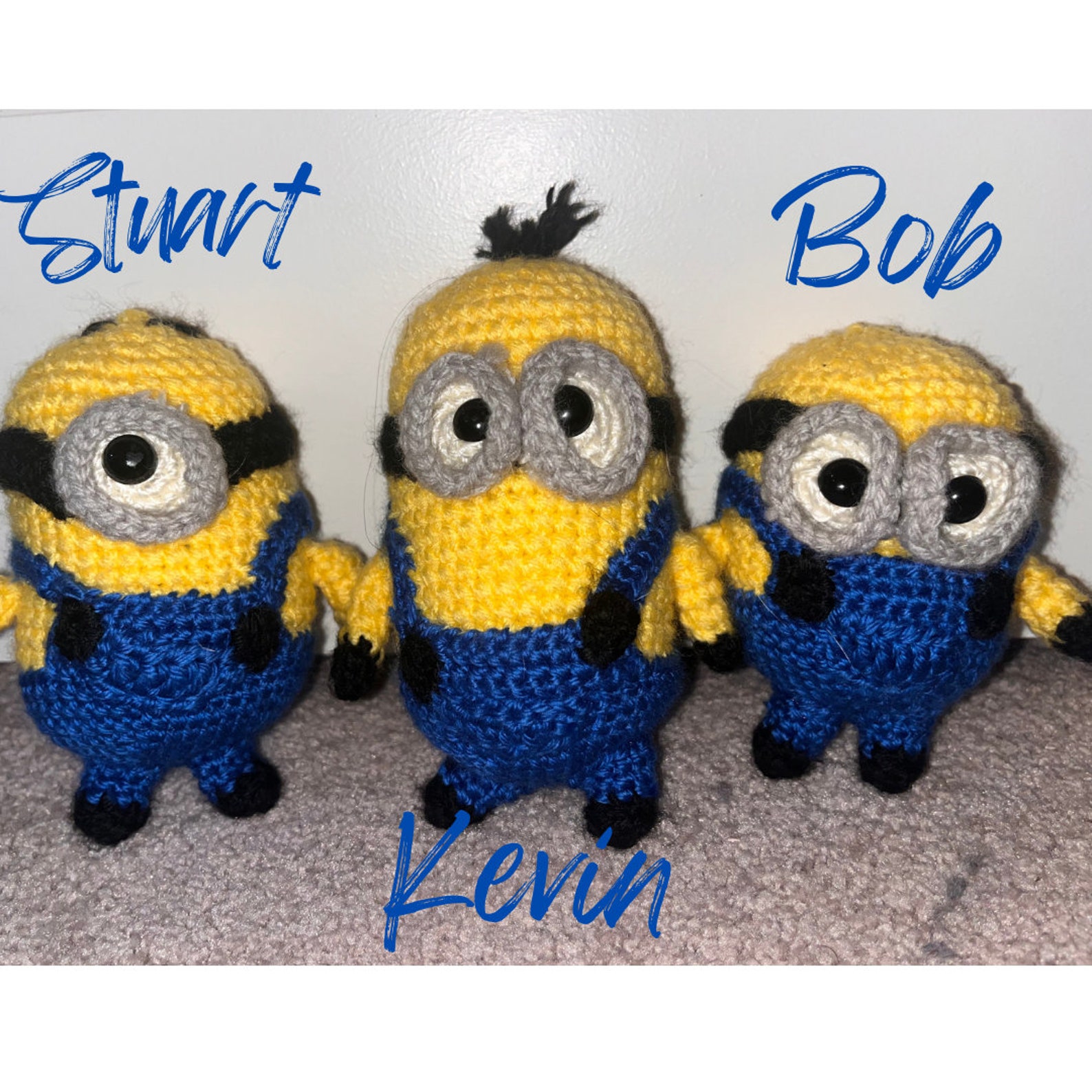 Bob, Stuart and Kevin - Minions - Etsy