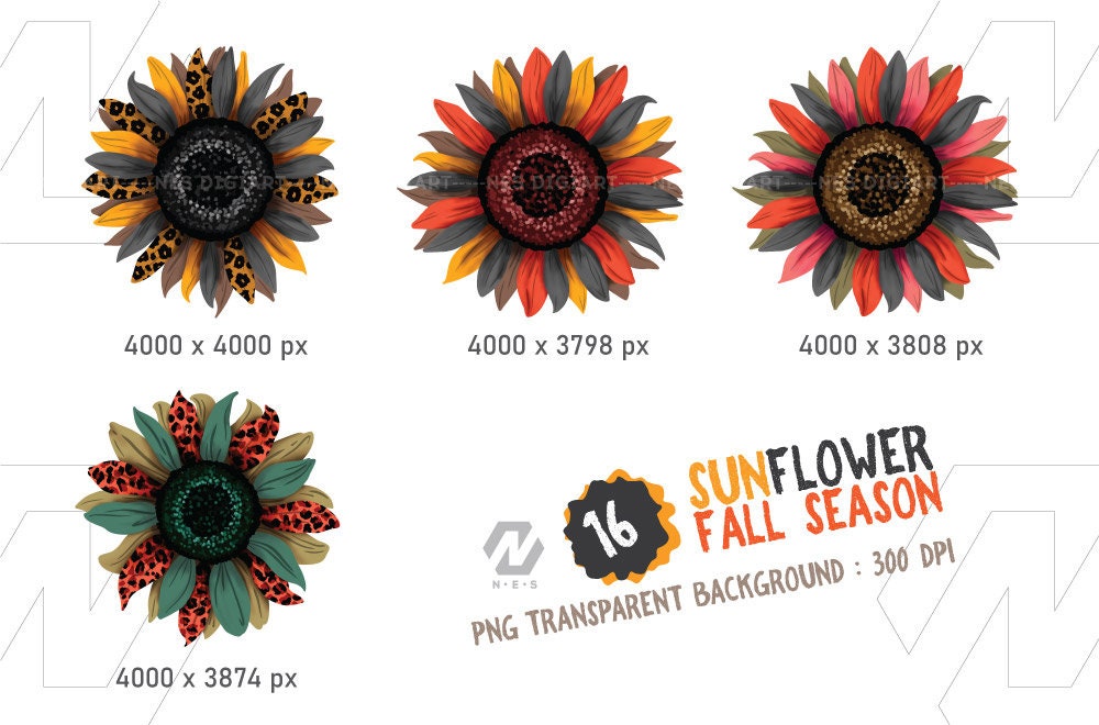 Sunflower PNG Fall Season Sublimation Design, Instant Download - Etsy