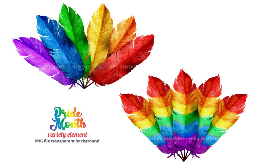 Pride Month LGBTQ Watercolor Clipart, Digital Download - Etsy
