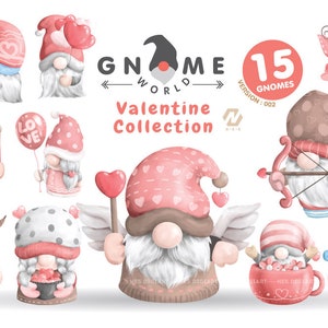 Cute Gnome Love Valentine PNG Clipart, Digital Download - Etsy