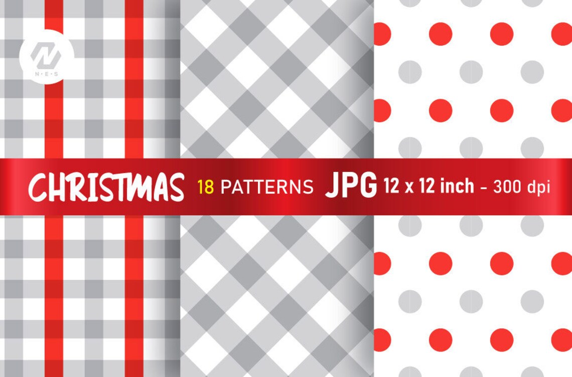 Christmas Digital Paper Patterns Design Bundle, Christmas Sublimation ...