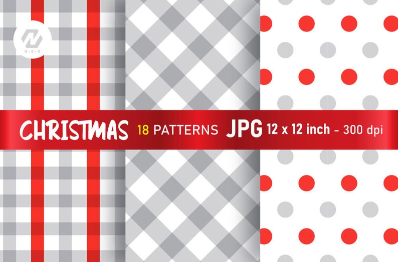 Christmas Digital Paper Patterns Design Bundle, Christmas Sublimation ...