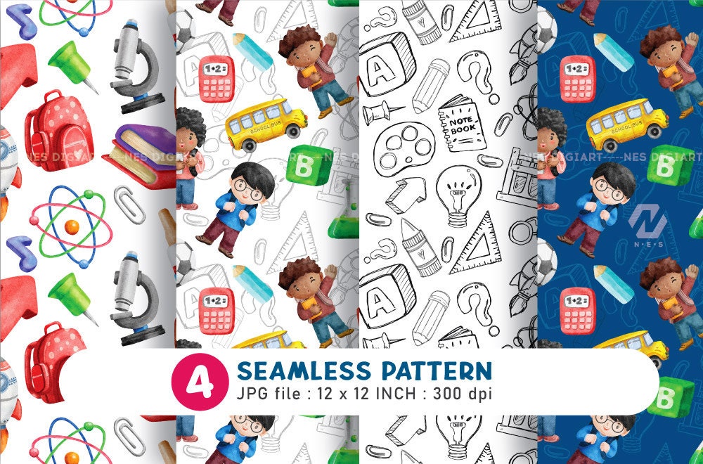 Back to School Clipart PNG Bundle, Instant Download - Etsy