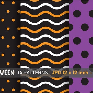 Halloween Digital Paper, Halloween Pattern Design, JPG File Digital ...