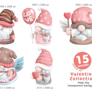Cute Gnome Love Valentine PNG Clipart, Digital Download - Etsy