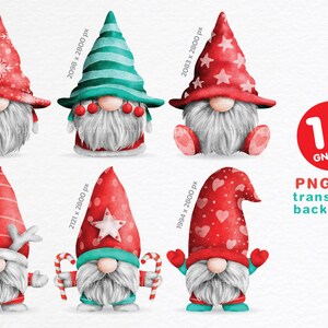 Gnome Christmas PNG Cliparts Bundle , Instant Download - Etsy