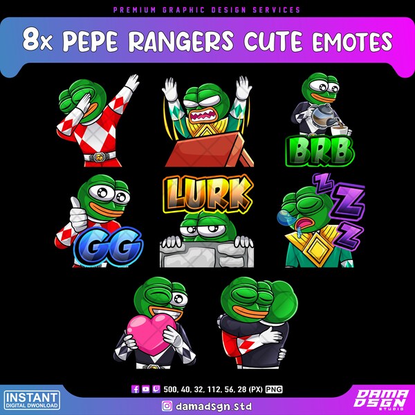 Twitch Emotes Power Rangers - Etsy