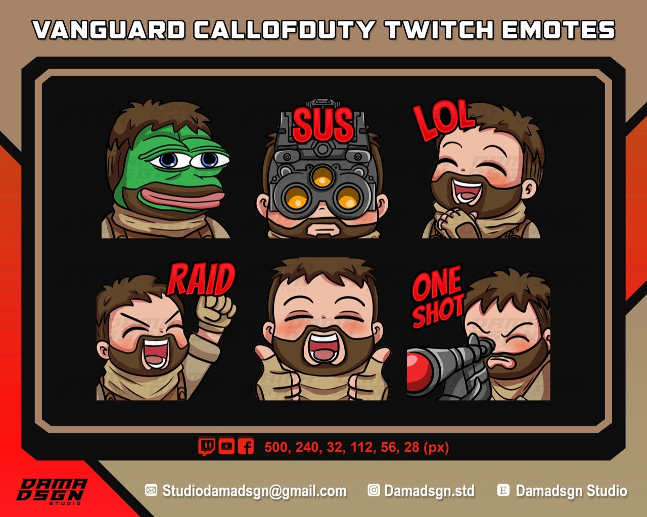 6x Cute Vanguard COD Twitch Emotes Pack Army Emotes - Etsy UK