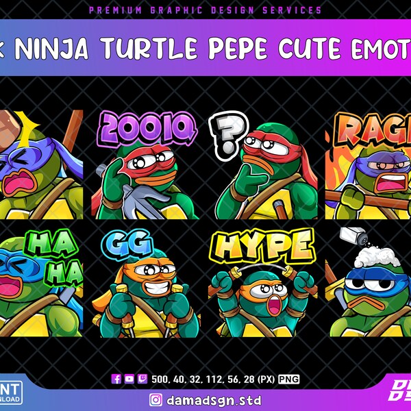 Teenage mutant ninja turtles twitch emotes - Etsy Österreich