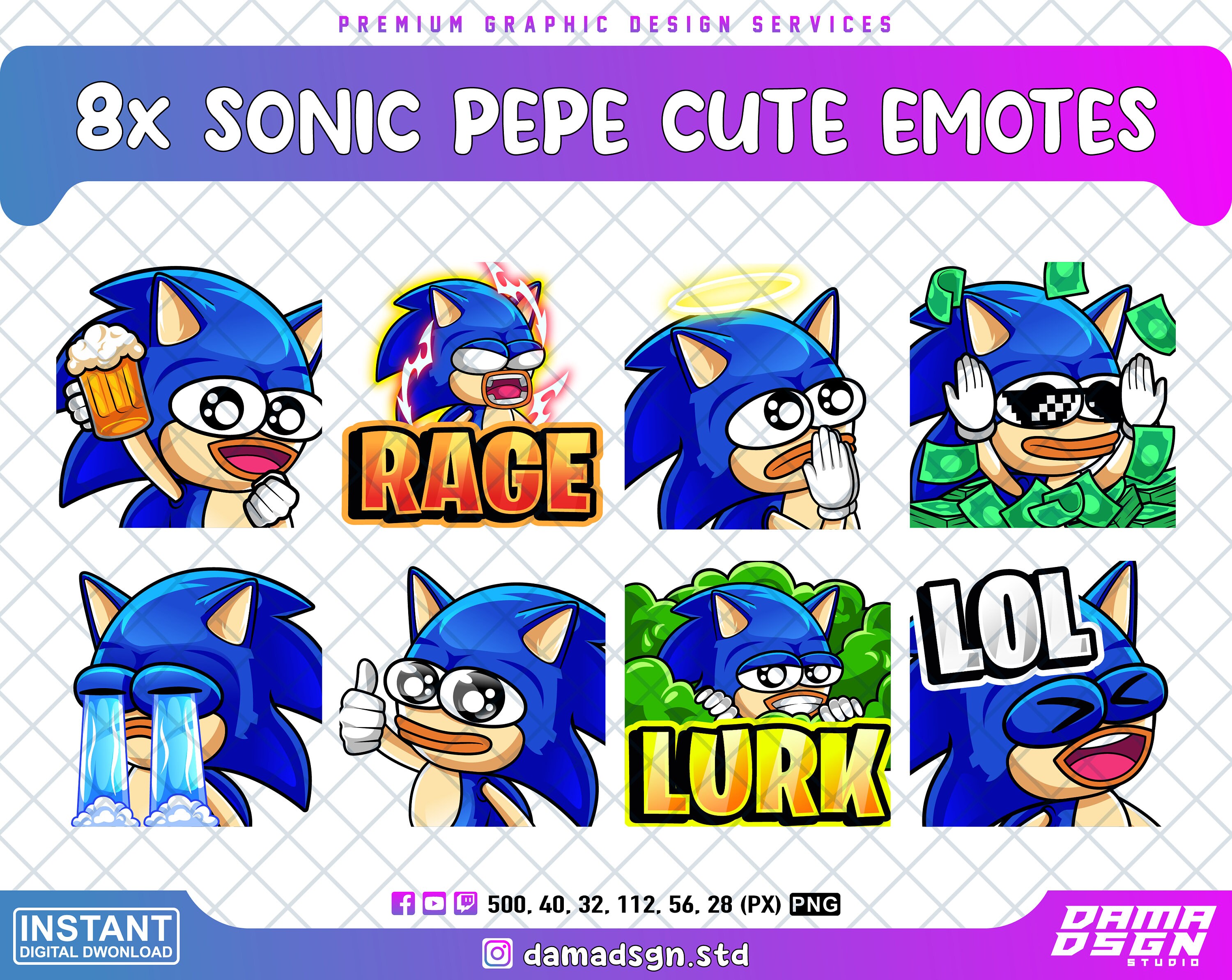 8x Sonic Pepe Cute Twitch Emotes Discord Emotes New Zealand | lupon.gov.ph