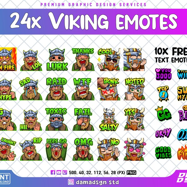 Emotes Vikings - Etsy