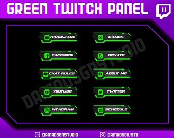 Green Twitch Panel - Etsy