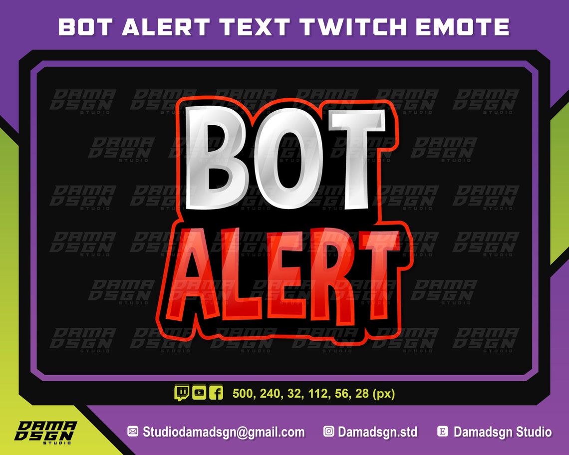 Bot Alert Text Twitch Emotes Discord Emotes Emote rouge - Etsy France