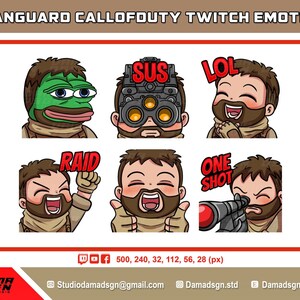6x Cute Vanguard COD Twitch Emotes Pack Army Emotes - Etsy UK
