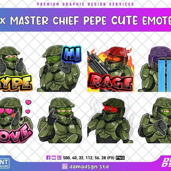 Twitch Halo Emotes - Etsy