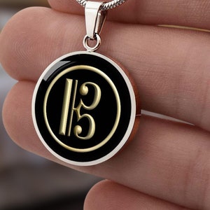 Golden Alto (viola) Clef Pendant Symbol Necklace With Gold or Silver ...