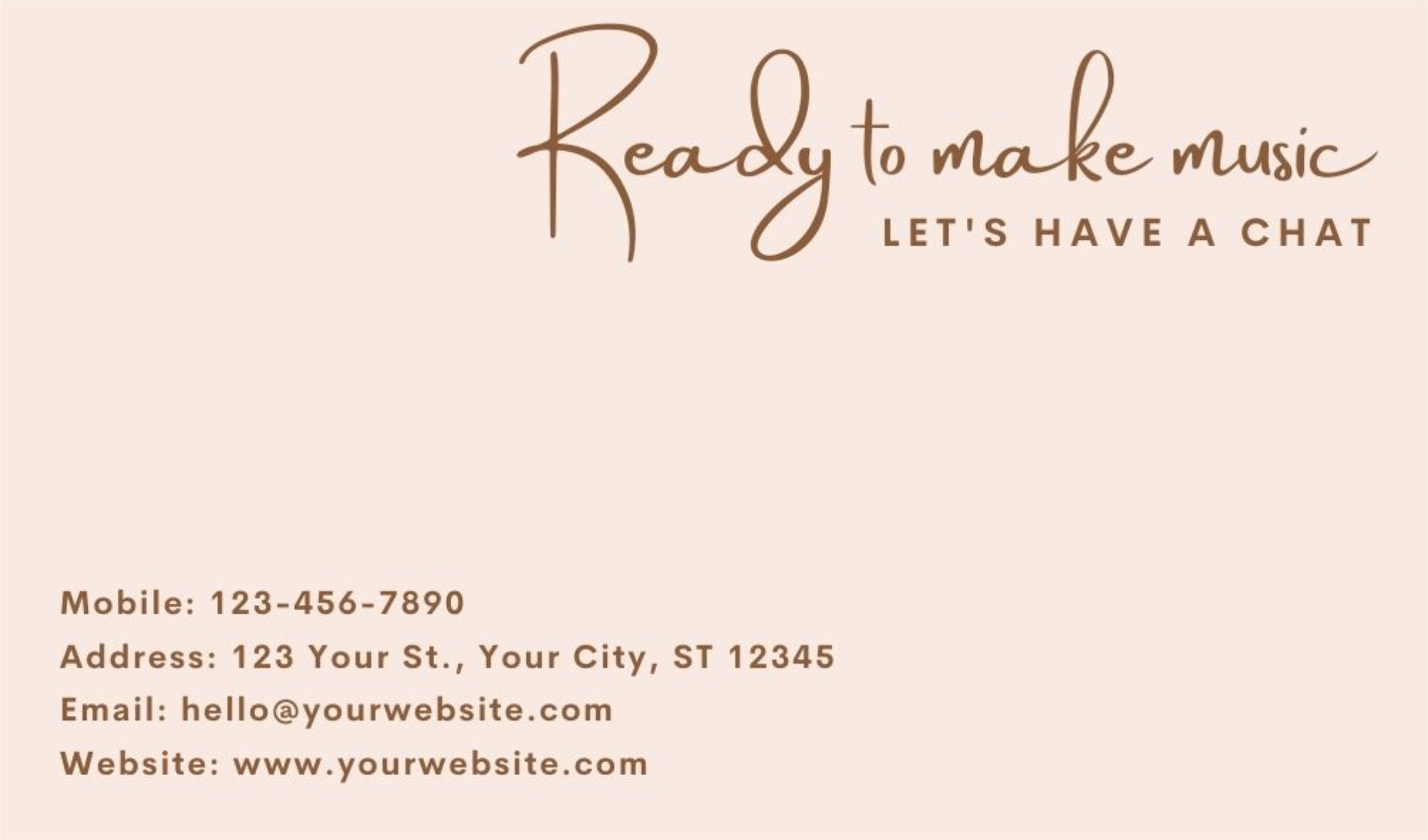 Singer-songwriter Signature Logo Business Card - Etsy