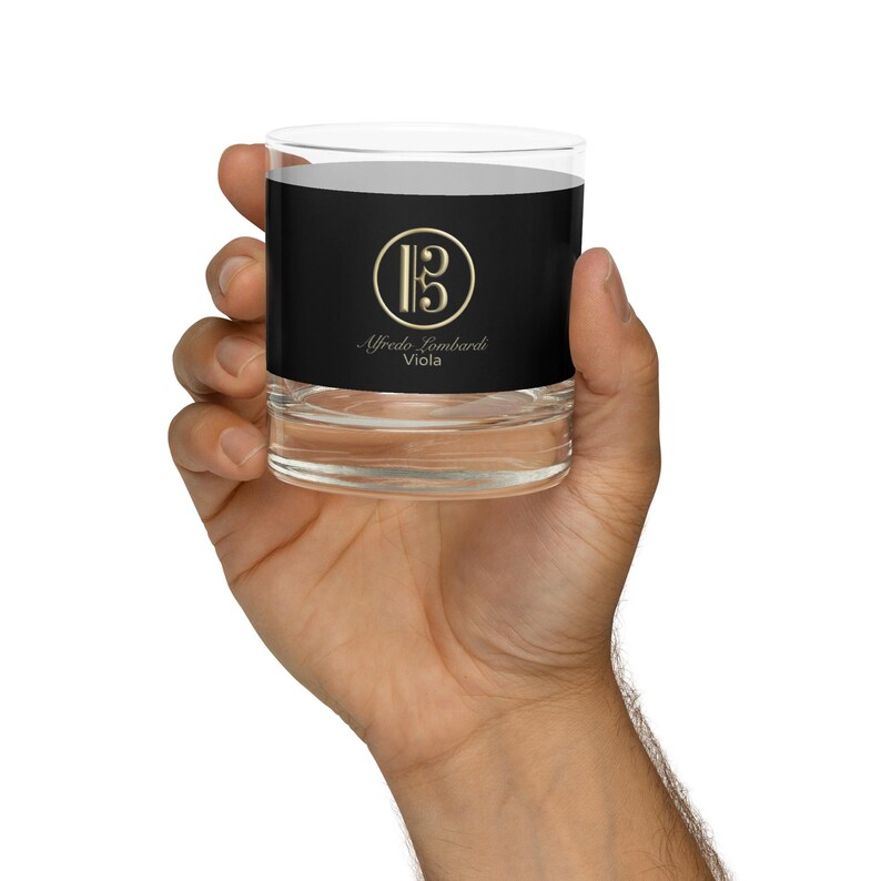 Personalized Alto viola Clef Symbol Stemless Rocks Glass Gift for ...