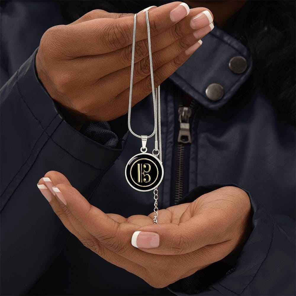 Golden Alto (viola) Clef Pendant Symbol Necklace With Gold or Silver ...