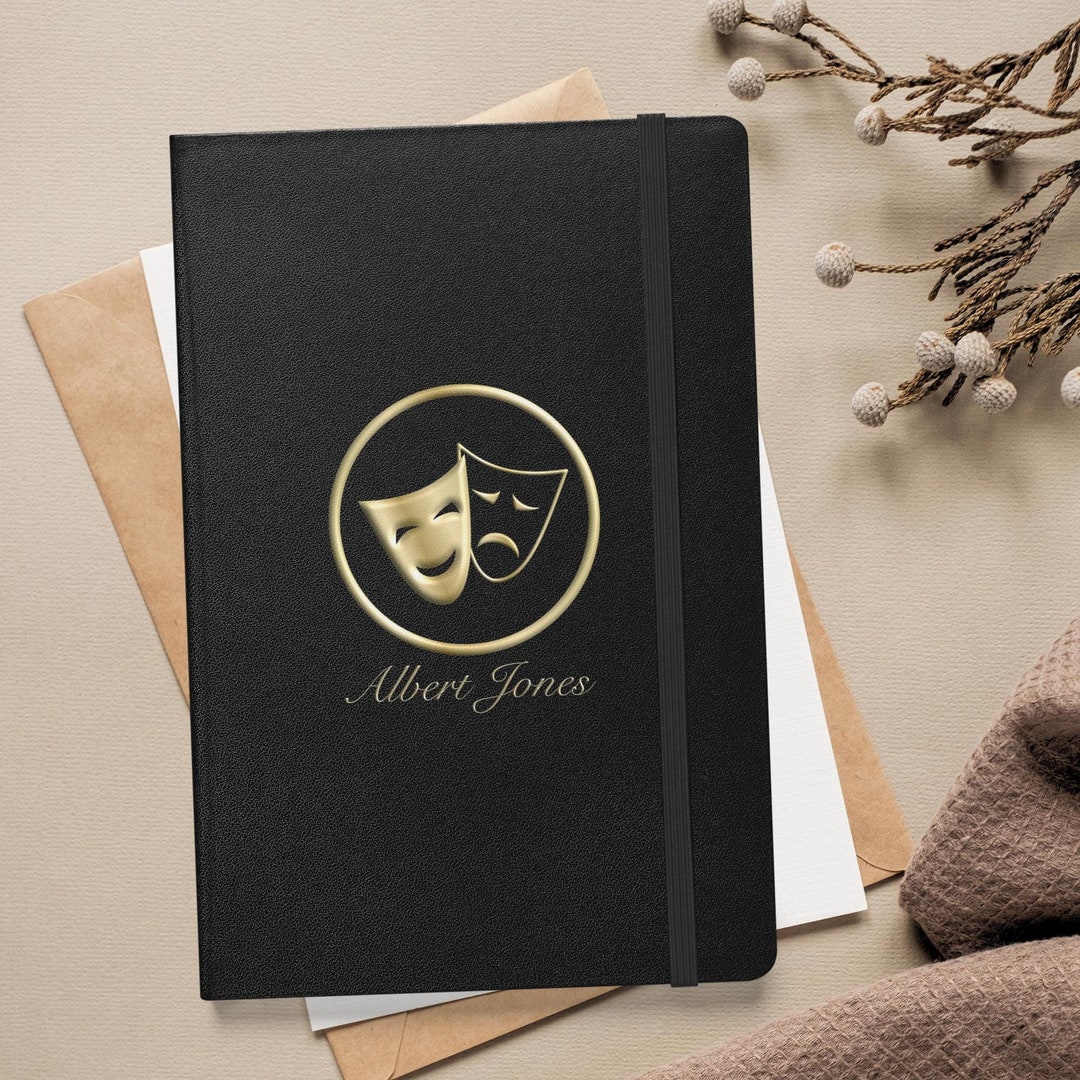 Acting (theater) Symbol Customizable Hardcover Bound Notebook - Gift ...