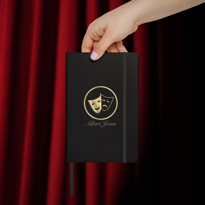 Acting (theater) Symbol Customizable Hardcover Bound Notebook - Gift ...