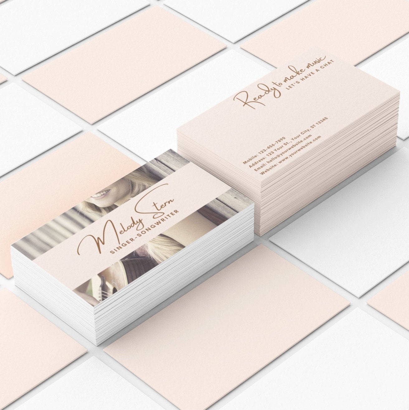 Singer-songwriter Signature Logo Business Card - Etsy