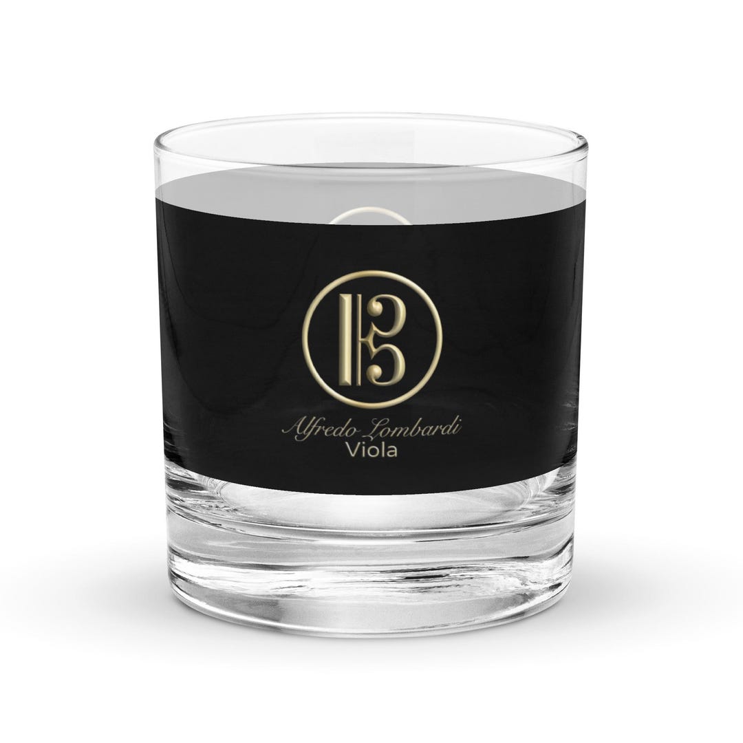 Personalized Alto viola Clef Symbol Stemless Rocks Glass Gift for ...