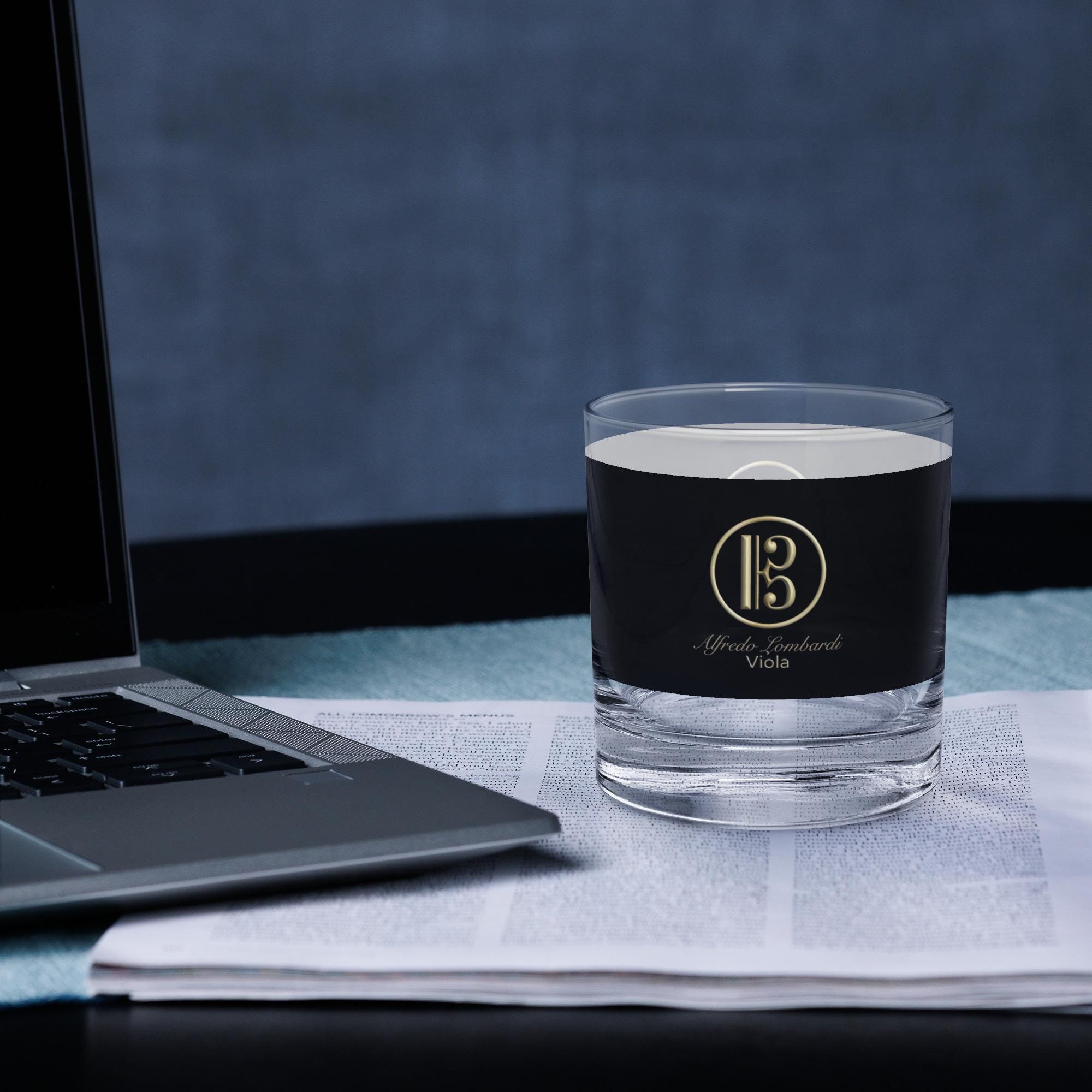 Personalized Alto viola Clef Symbol Stemless Rocks Glass Gift for ...