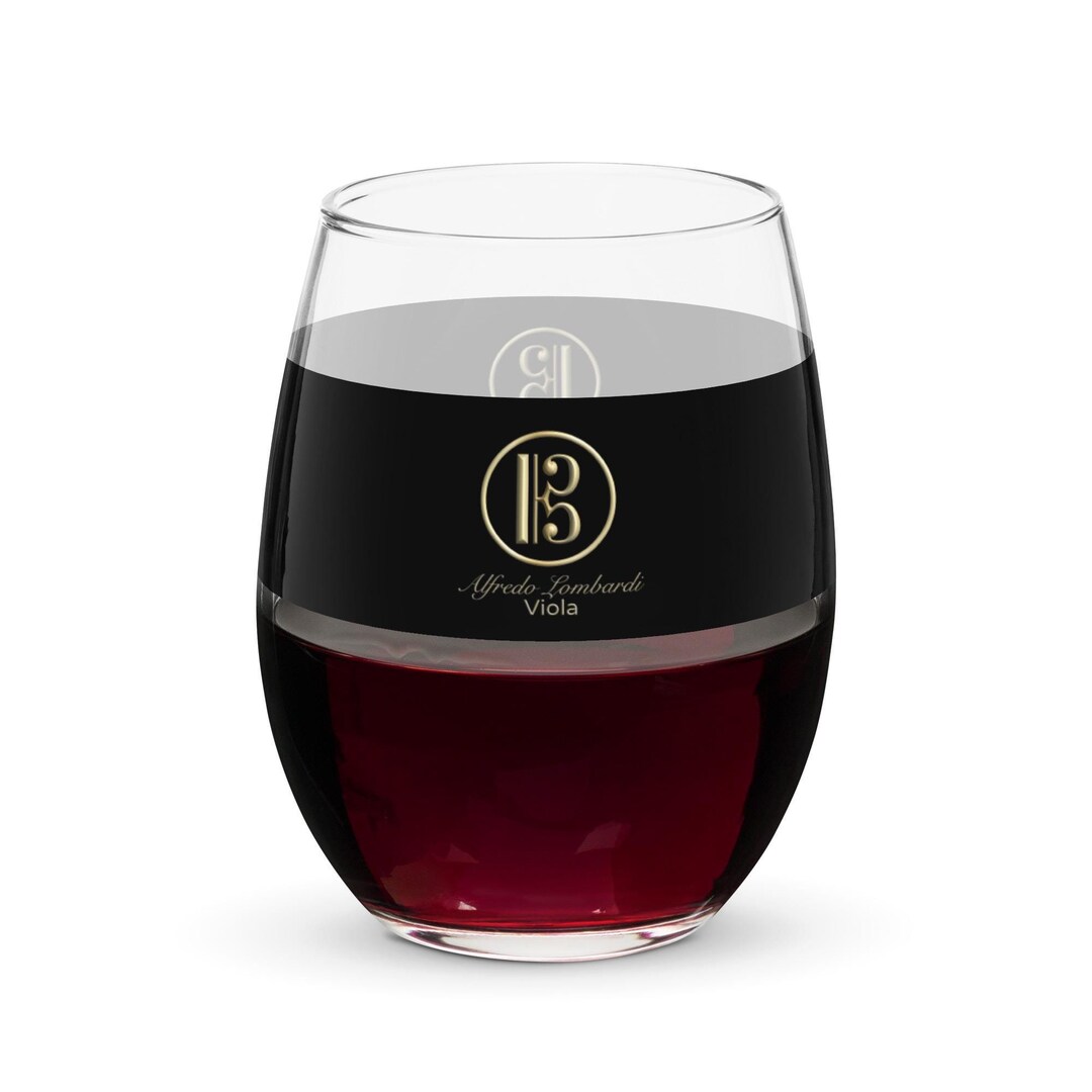 Personalized Alto Clef Symbol Wine Glass Gift for Musician Violist Gift ...