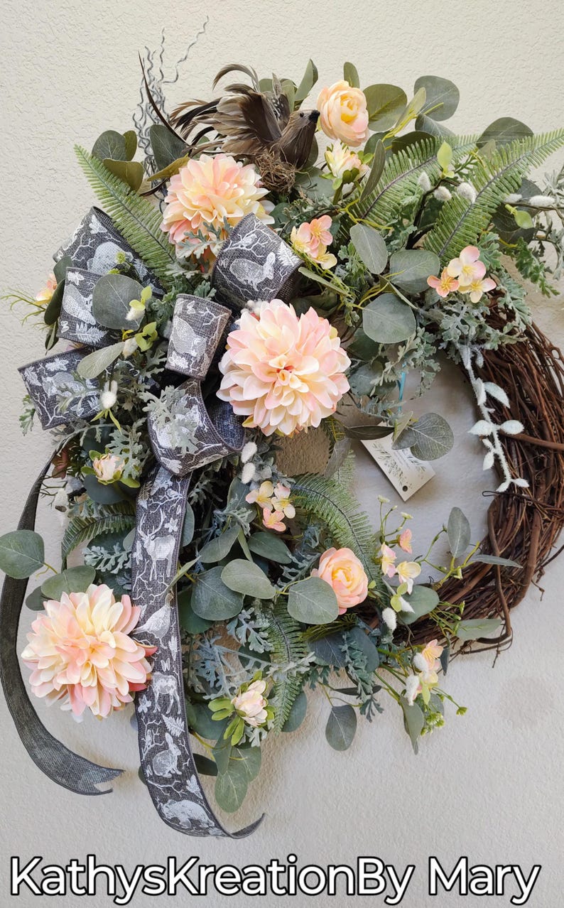 Summer Lush Floral Large Wreaths,sunny Garden Wreaths, Front Door Wreath, Large Summer Fields ...