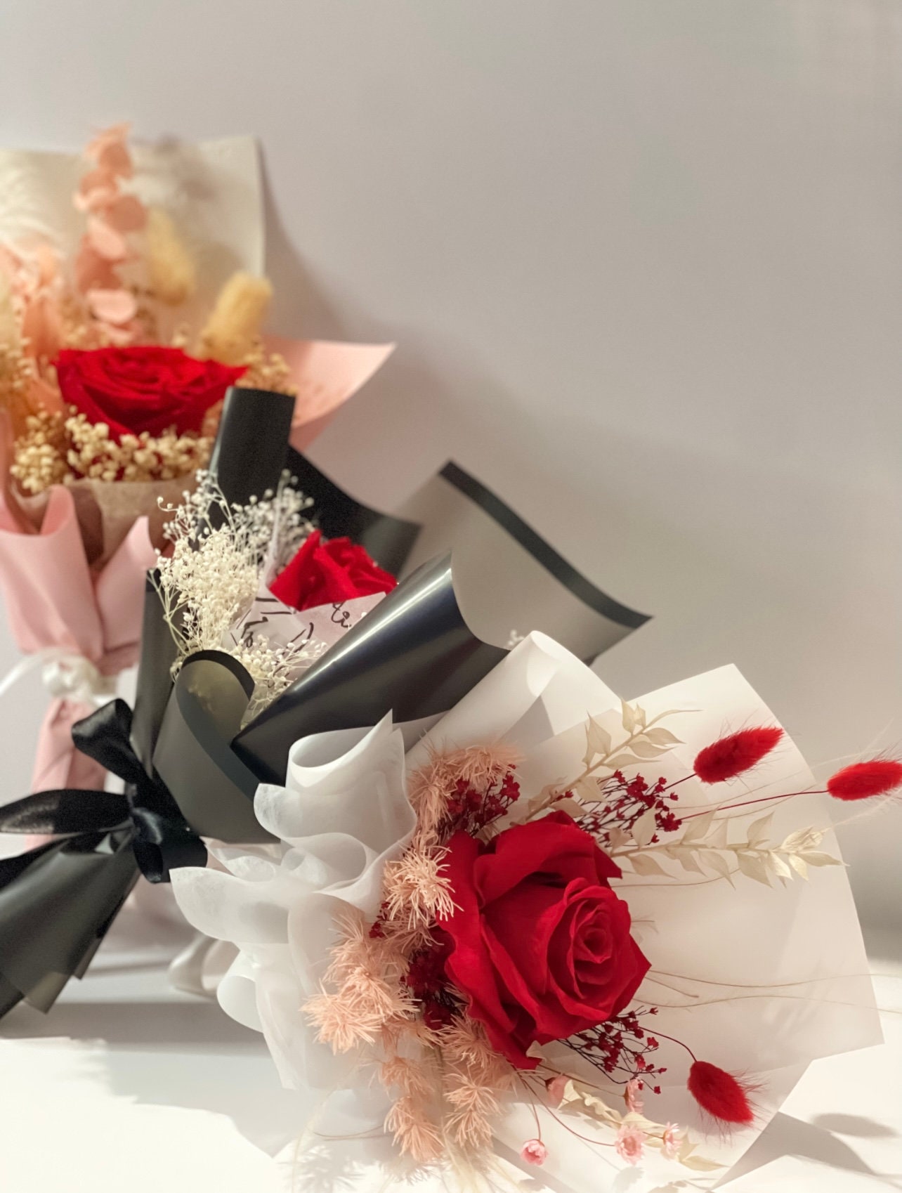 Preserved Rose Bouquet Eternal Rose Dried Flowers Bridesmaids Gift ...