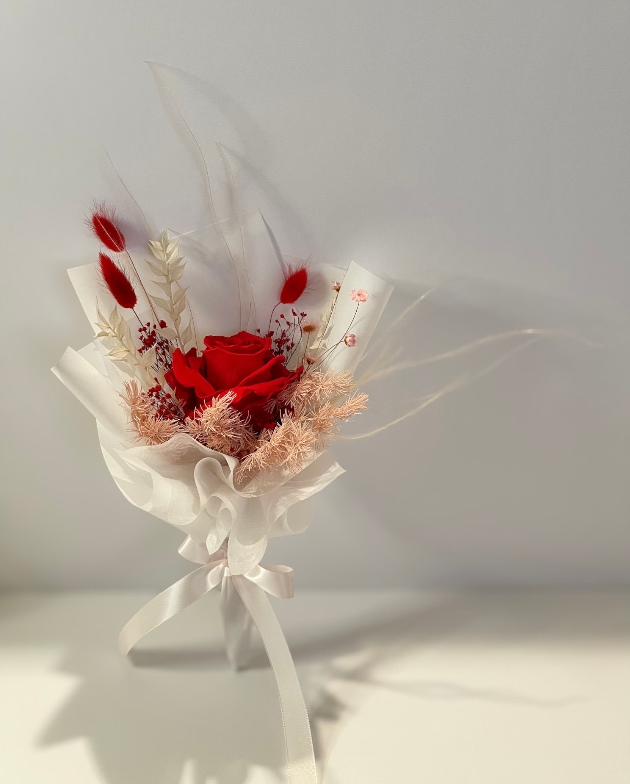 Preserved Rose Bouquet Eternal Rose Dried Flowers Bridesmaids Gift ...