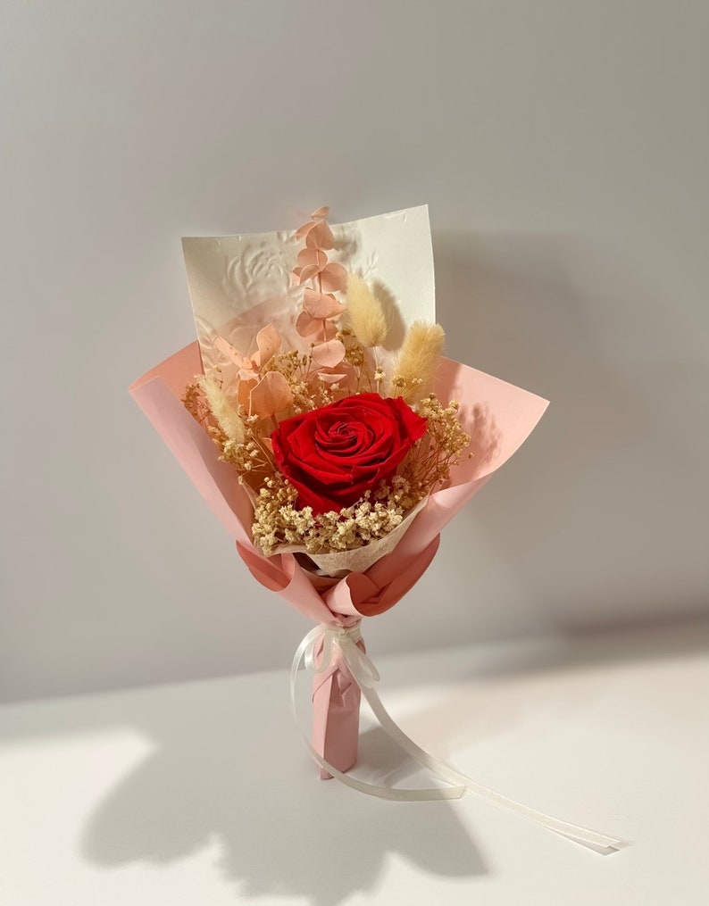 Preserved Rose Bouquet Eternal Rose Dried Flowers Bridesmaids Gift ...