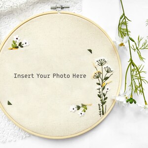 Custom Hand Embroidery Photo Frame, Botanical Embroidery, Wedding Gifts ...