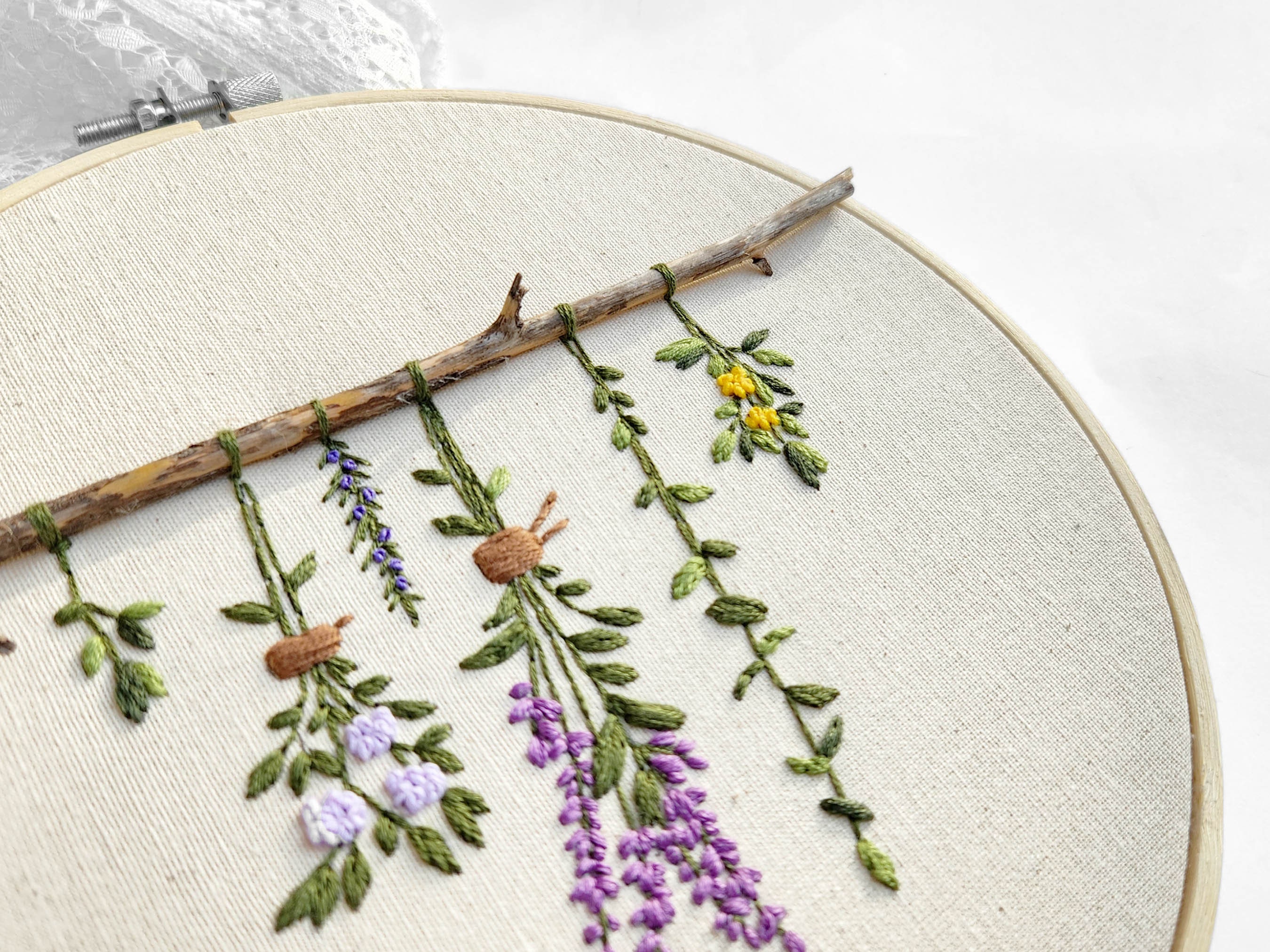 Flowers Branch Embroidery Pattern /pdf Pattern/beginner Embroidery ...