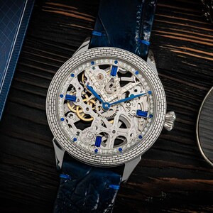 Skeleton Mechanical Watch Luxury Watch Skeleton Watch Handmade Watch ...