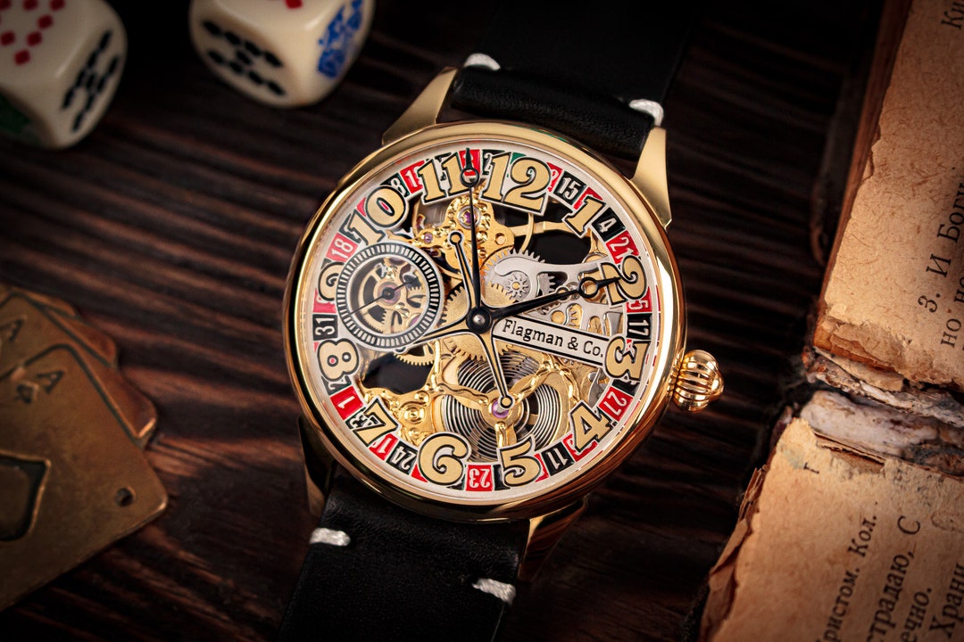 Casino Watch Skeleton Watch Roulette Watch Handmade Watch Steampunk ...