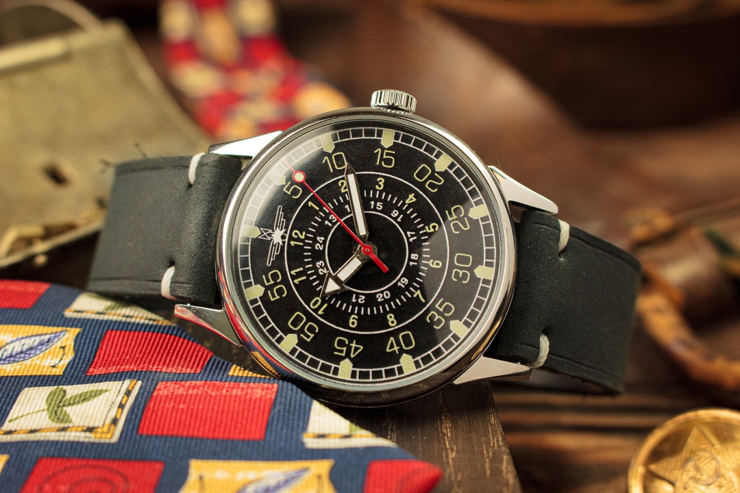 Aviator Watch Raketa Watch Soviet Watch Military Watch USSR Watch Army ...