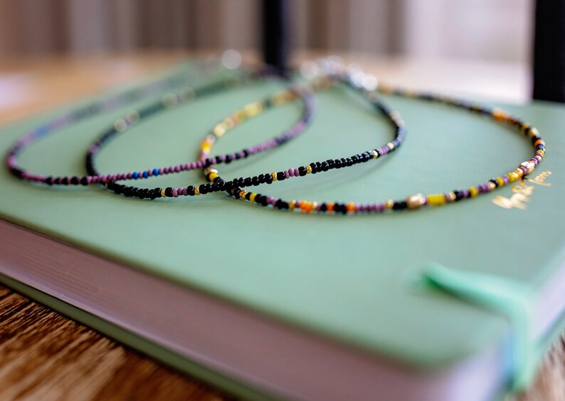 Halloween Necklace Fall Necklace Seed Bead Necklaces for - Etsy