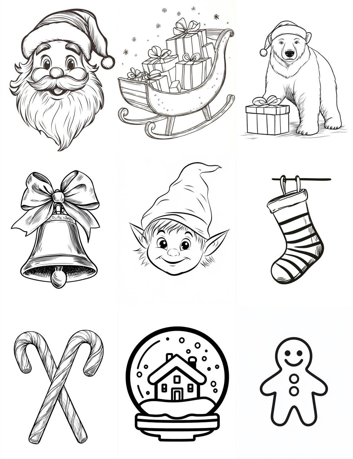 Christmas and Winter-themed Coloring Book | 35 Unique Festive ...