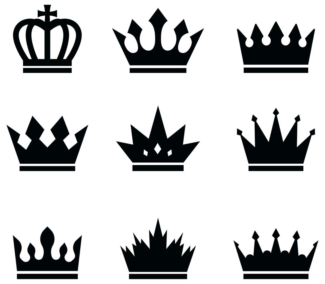 Crown Vector Graphics, Vector Pictures, Vector Silhouette - Etsy